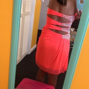Morgan & Co. | Dresses | Bright Orange Homecoming Dress | Poshmark